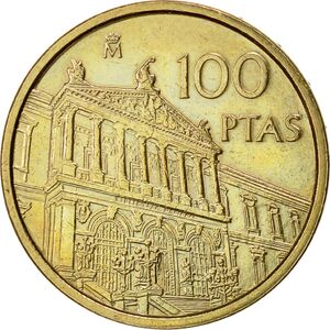 Coin: 100 Pesetas (National Library) (Spain(1975~2001 - Juan Carlos I ...