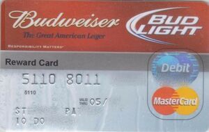 Bank Card: Budweiser Bud Light (MetaBank, United States of AmericaCol ...