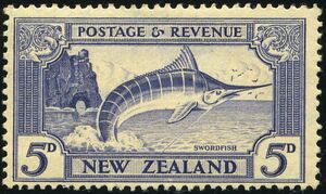 Stamp: Striped Marlin (Tetrapturus audax) (New Zealand(Second ...