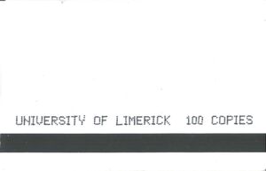 Functional Card: University of Limerick (Copy and Print, Ireland(Absec ...