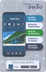 Transport Ticket: Pasajero Mio Multiple (Transportes MIO, Colombia ...