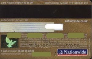 Bank Card: Gold Card (Nationwide, United Kingdom of Great Britain ...