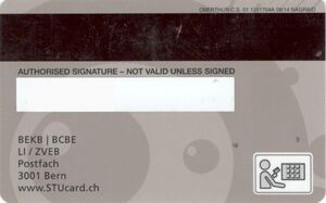Bank Card: BEKB - STUcard Maestro (Berner Kantonalbank, Switzerland ...