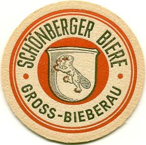 Sous-bock de bière: Schönberger (Privatbrauerei L. Schönberger Söhne ...