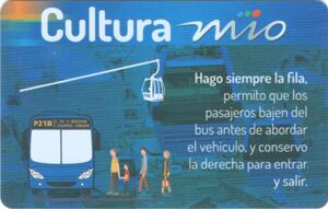 Transport Ticket: Pasajero MIO (Transportes MIO, ColombiaCol:CO-MIO-016
