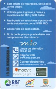 Transport Ticket: Pasajero MIO (Transportes MIO, ColombiaCol:CO-MIO-016