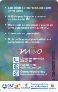 Transport Ticket: Pasajero MIO (Transportes MIO, ColombiaCol:CO-MIO-018