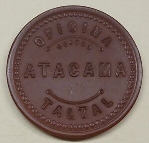 Ficha: Oficina Atacama (Chile(Nitrate Tokens) Col:CL-000578