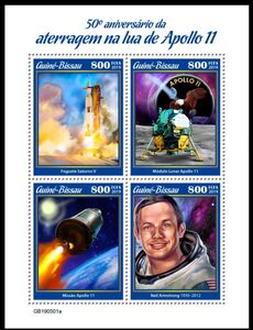 Stamp 50th Anniversary Of The Moon Landing Of Apollo11 Guinea Bissau