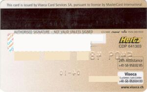 Bank Card: Viseca Card Services - Hertz 05-06 (Viseca Card Services ...