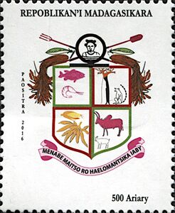 Stamp: Emblem of Menabe Region (Madagascar(Arms of the Regions of ...
