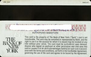 Bank Card: Bank of New York MasterCard (Bank of New York, United States ...