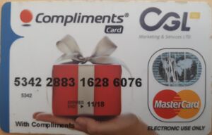 Bank Card: Edenred MasterCard Compliments CGL - 08/16 (Edenred ...