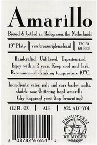Drink Label: Amarillo (Brouwerij de Molen, NetherlandsCol:NL-BEER-010763