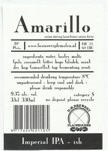 Drink Label: Amarillo Imperial IPA-ish (Brouwerij de Molen ...