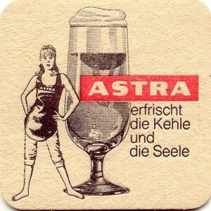 Beer Coaster: Astra (Bavaria-St. Pauli-Brauerei AG, Germany, Federal ...