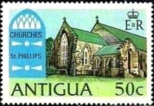 Stamp: St Phillips (Antigua and Barbuda(Antiguan Churches) Mi:AG 371,Sn ...