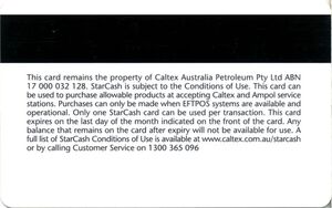 Gift Card: Caltex (Caltex, Australia(Caltex) Col:AU-CALT-003-0100-0706