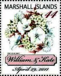 Stamp: Flower (Marshall Islands(Wedding of Prince William and Catherine ...