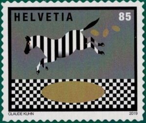 Stamp: Zebra (Switzerland) (Animal World Tour) Mi:CH 2615,Yt:CH 2550 ...