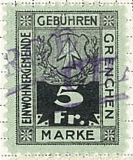 Stamp: Grenchen (Switzerland: Revenue Stamps(Revenue - Grenchen) Col:CH ...