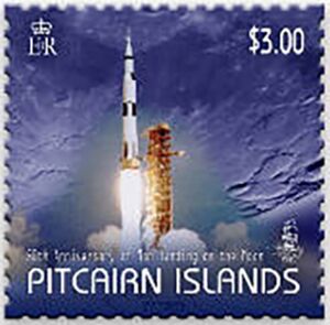 Stamp 50th Anniversary Of Moon Landing Pitcairn Islands 50th