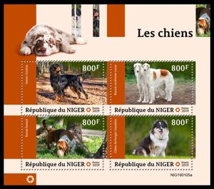 Stamp: Dog Breeds (Canis lupus familiaris) (Niger(Dogs (2019)) Mi:NE ...