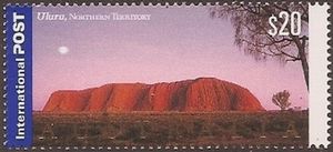 Stamp: Uluru at Dusk, Northern Territory (Australia(International Post ...