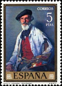 Stamp: "Pablo Uranga" (Spain(Stamp Day 1971: Ignacio Zuloaga ...