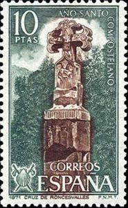 Stamp: Cross of Roncesvalles (Spain(Holy Year of Compostela (2nd Issue ...
