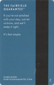 Hotel Card: Fairfield by Marriott - The Fairfield Guarantee (PLI ...