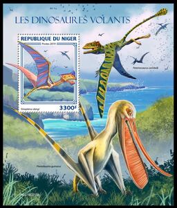 Stamp: Sinopterus dongi (Niger(Flying Dinosaurs (2019)) Mi:NE BL975,Yt ...