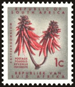 Stamp: Kafferboom Flower; Coral Tree (Erythrina lysistemon) (South ...