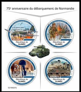 Stamp: 75th Anniversary of Normandy Landings (Guinea(Normandy Landings ...