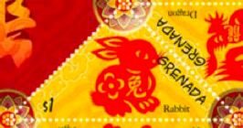 Stamp: Rabbit (Grenada(Chinese Zodiac Animals) Mi:GD 6344,Sn:GD 3801f
