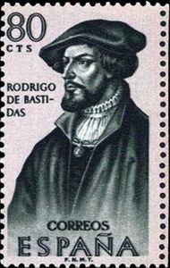 Stamp: Rodrigo de Bastidas (1460-1527) (Spain(Explorers and Colonizers ...