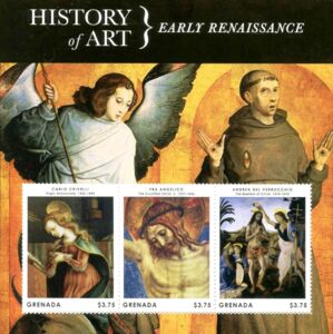 Марка: Details of paintings of the early renaissance period (Гренада(History of Art) Mi:GD 6559 ...