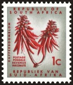 Stamp: Kafferboom Flower; Coral Tree (Erythrina lysistemon) (South ...