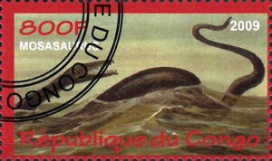 Stamp: Mosasaurus (Congo, Republic (Brazzaville): Illegal Stamps ...