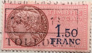 Stamp: Timbre fiscal (France: Revenue Stamps(Timbre Fiscal) Yt:FR FI124