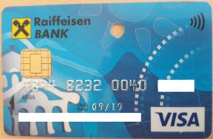 Bank Card: RaiffesenBank Visa Blue Temple Chip - 03/15/003 (Raiffeisen ...