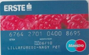 Bank Card: Erste (ERSTE Bank, HungaryCol:HU-MS-0021.01
