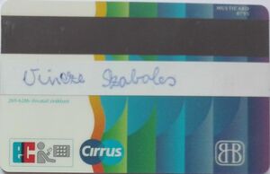 බැංකු කාඩ්පත: Cirrus card (Budapest Bank, හංගරියාව) Col:HU-CR-0002.03