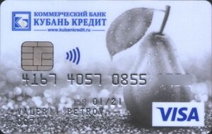 Bank Card: Pear (Kuban Credit, RussiaCol:RU-VI-0959.03
