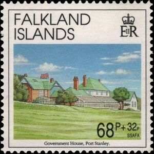 Stamp: Government House, Port Stanley (Falkland Islands(Liberation Day ...