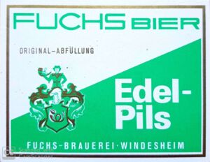 Drink Label: Edel pils (Fuchs brauerei, Germany, Federal RepublicCol:DE ...