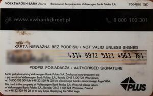 Bank Card: Volkswagen Bank (Volkswagen Bank Polska S.A., PolandCol:PL ...