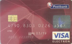 Bank Card: Postbank Visa Electron - 0714 (Postbank, BulgariaCol:BG-VE-0047