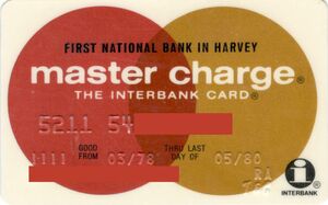 Bankkártya: First National Bank in Harvey Master Charge (First National ...