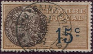 Stamp: Timbre fiscal - Médaillon de Daussy (France: Revenue Stamps ...